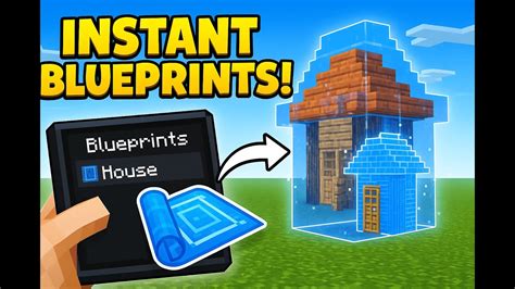 Instant Blueprint Building In Minecraft Portable Blueprints Mod