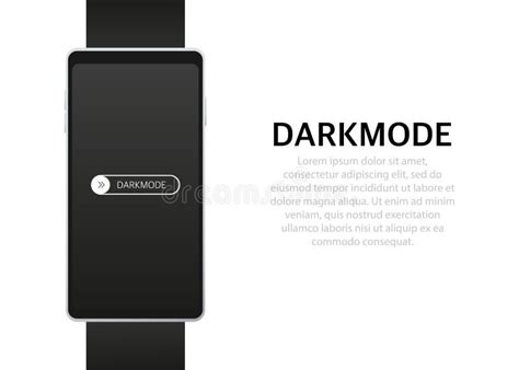 On Off Switch Dark Mode Switcher For Phone Screens Light And Dark Buttons Stock Vector