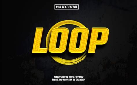 Premium Psd Loop Text Effect Font Editable Typography 3d Text