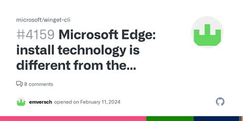 Microsoft Edge Install Technology Is Different From The Current Version Installed · Issue 4159