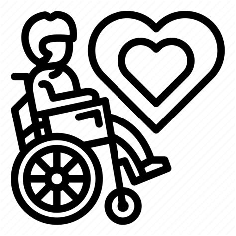 Love Disabilities Disability Disabled Wheelchair Icon Download On
