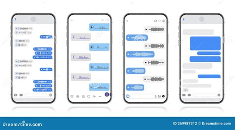 Social Media Smart Phone With Carousel Style Messenger Chat Screen S