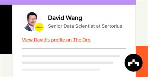 David Wang Senior Data Scientist At Sartorius The Org