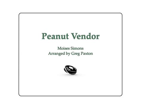 Peanut Vendor Engine Room Publishing