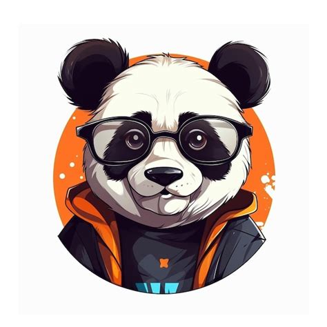Premium Ai Image Portrait Of A Cartoon Panda In Glasses
