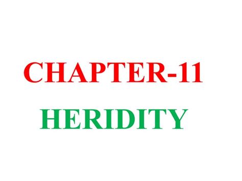 Heredity Class 10pptx