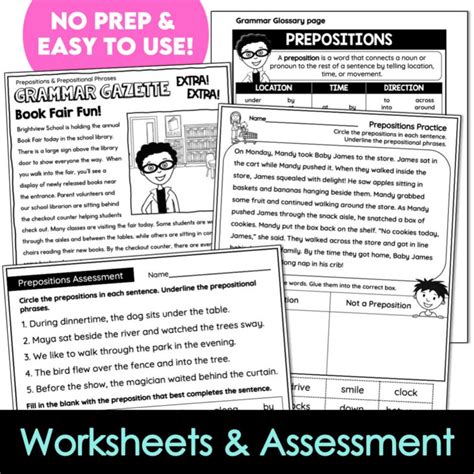 Prepositions And Prepositional Phrases Unit 3rd Grade Around The Kampfire