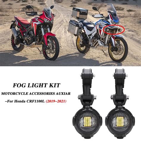 Motorcycle Accessories Led Fog Lights Spotlights Kit For Honda Crf 1100