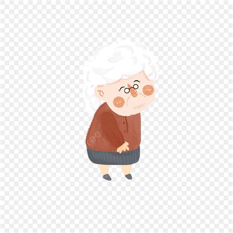 Chongyang 손으로 그린 페어 노인 할머니 일러스트 문자 디자인 상업 요소 수 있습니다 손으로 그린 캐릭터 할머니