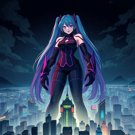 Hatsune Miku Giantess Manga Inspired Giantess Anime Art