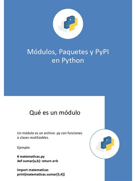 Modulos Paquetes Pypi Python Pdf Python Lenguaje De Programación