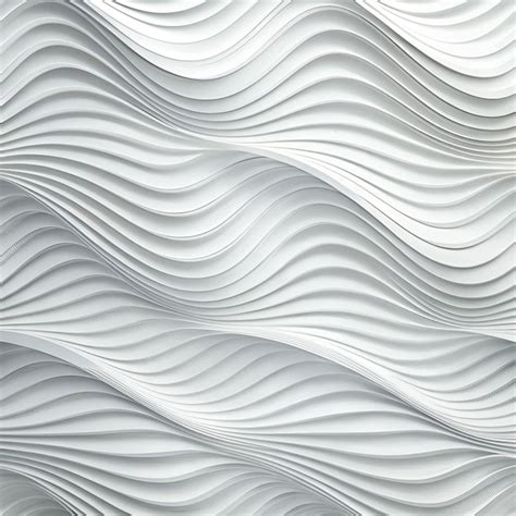 Abstract White Wave Pattern Background Premium Ai Generated Image