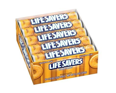 Lifesavers Butter Rum 114 Oz Hard Candy 20 Box Candy Favorites