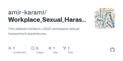 Github Amir Karamiworkplacesexualharassment This Dataset Contains
