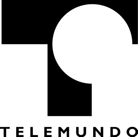Telemundo Logo Black And White Graphic Design Clipart Large Size