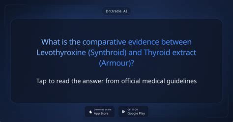 What Is The Comparative Evidence Between Levothyroxine Synthroid And
