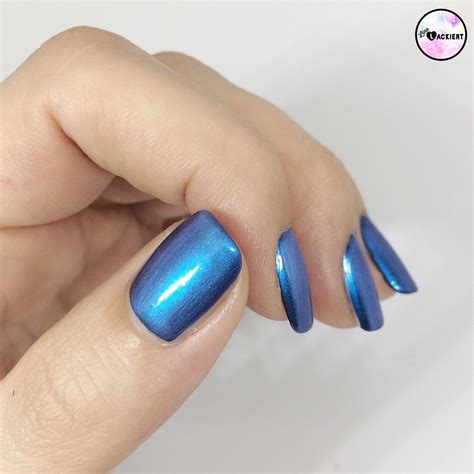 Blue Metallic Nail Polish Lina Lackiert