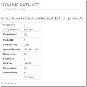 Code Inside Blog HowTo SQL Datenbank Weboberfläche mit ASP NET Dynamic Data und dem Entity