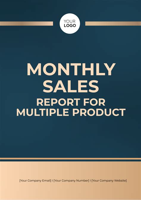 Free Monthly Sales Report For Multiple Product Template To Edit Online