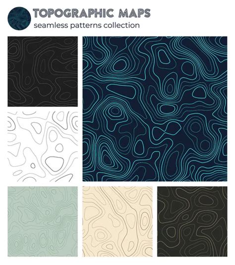 Topographic maps Authentic isoline patterns seamless design Appealing tileable background Vector ...