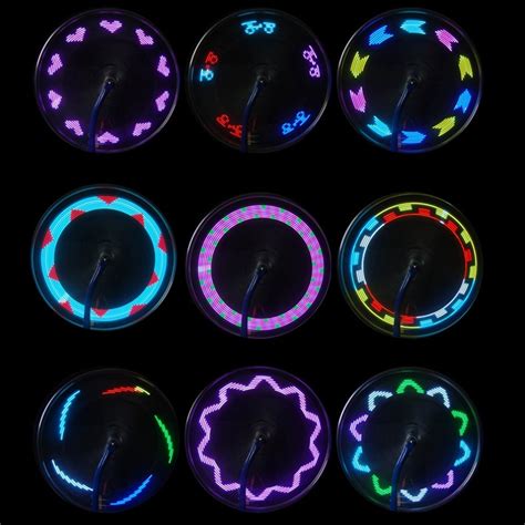 LED RGB Patterns Cycling Bicycle Bike Wheel Spoke Light Bike Light And Wheel Light