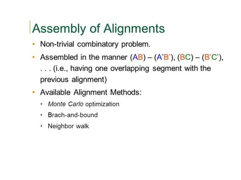Distance Matrix Alignment Methodpptxpdf Ppt