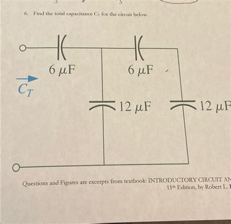 Solved Find The Total Capacitance Ct ﻿for The Circuit