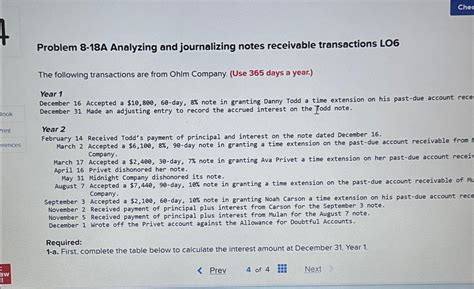 Solved Problem A Analyzing And Journalizing Notes Chegg Com