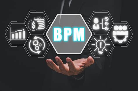 Premium Photo Bpm Business Process Management Concept Businessman Hand Holding Business