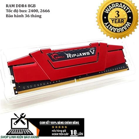 Ram Ddr4 Pc 8g Bus 2400 2666 Gskill Tản Nhiệt Bảo Hành 3 Năm Shopee Việt Nam