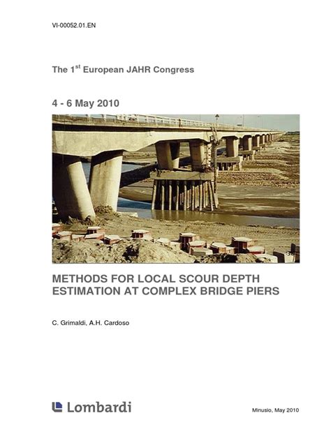 Methods For Local Scour Depth Estimation At Complex Bridge Piers