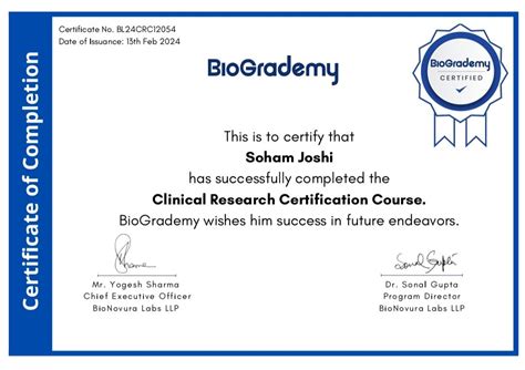 Soham Joshi On Linkedin Clinicalresearch Biogrademy Continuouslearning