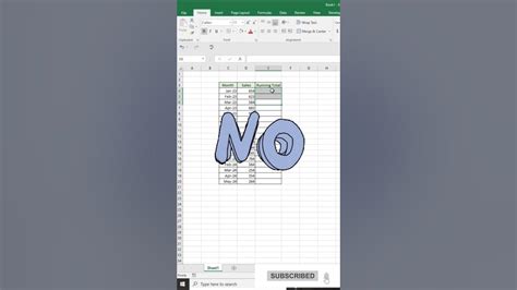 running total 😃 excel flashfill exceltips youtube