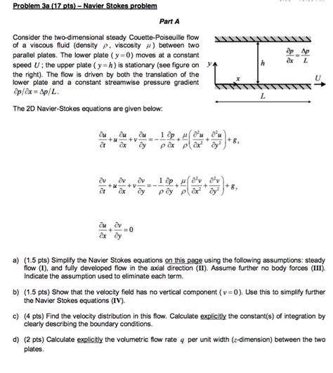 Solved Problem 3a 17 Pts Navier Stokes Problem Part A