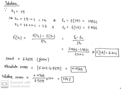 Solved Equation F1 1 2h F0 F2 Using The Table Of Data Use The Course Hero