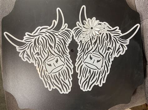 Paired Highland Cow Stencils — Sharon Hoppe Designs