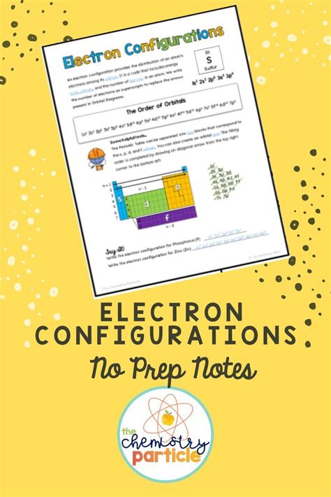 Electron Configurations Notes High School Chemistry Electron
