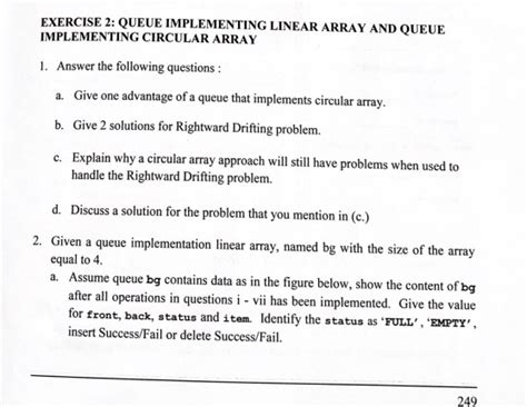 Exercise 2 Queue Implementing Linear Array And Queue
