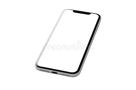 Smartphone Mockup With Blank White Screen For Web And App Design Stock