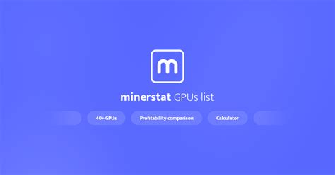 Best GPUs For Mining Minerstat