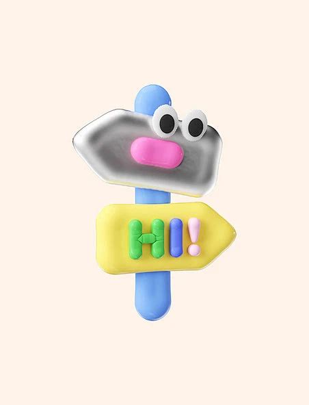 3d立体潮流膨胀风旅行气球图标导视牌 花瓣网