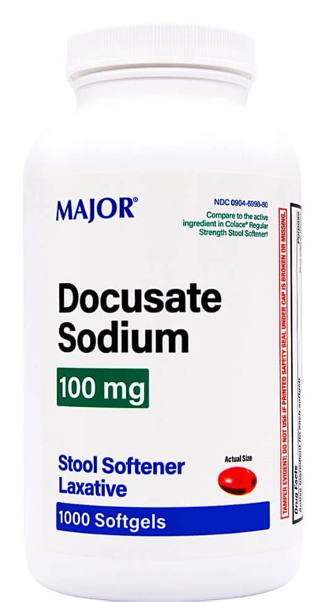 Over The Counter Digestive Laxative Docusate Sodium Colace Xeteor