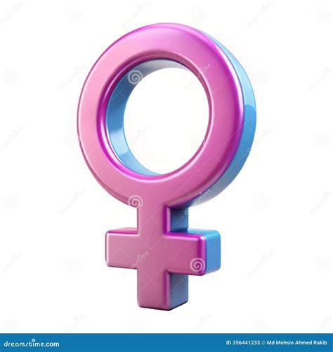 Gender Symbol 3d Render Icon Isolated On White Background Stock
