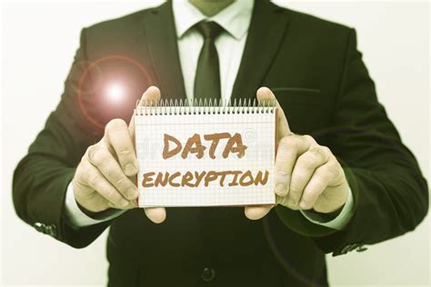 hand writing sign data encryption business concept symmetrickey