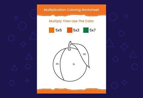 Premium Vector Multiplication Coloring Worksheet With The Image Color By Numbers Math Game