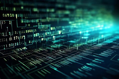 Technology Matrix Background Cyber Security With Falling Number On