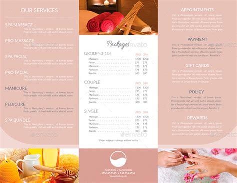 15 Spa Menu Designs Examples To Download