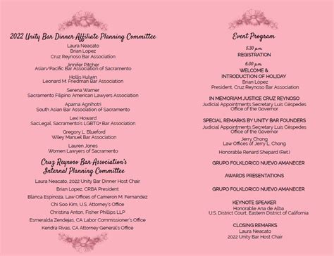 Unity Bar Dinner Recap Saclegal New