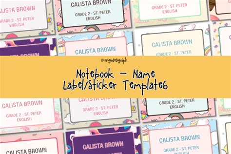 Notebook Name Label Sticker Afbeelding Door Origin Designs Ph
