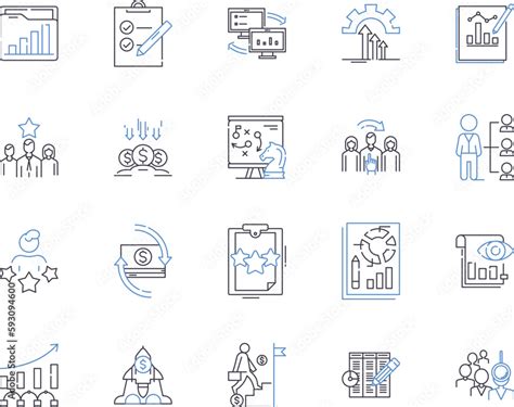 Productivity Outline Icons Collection Efficiency Output